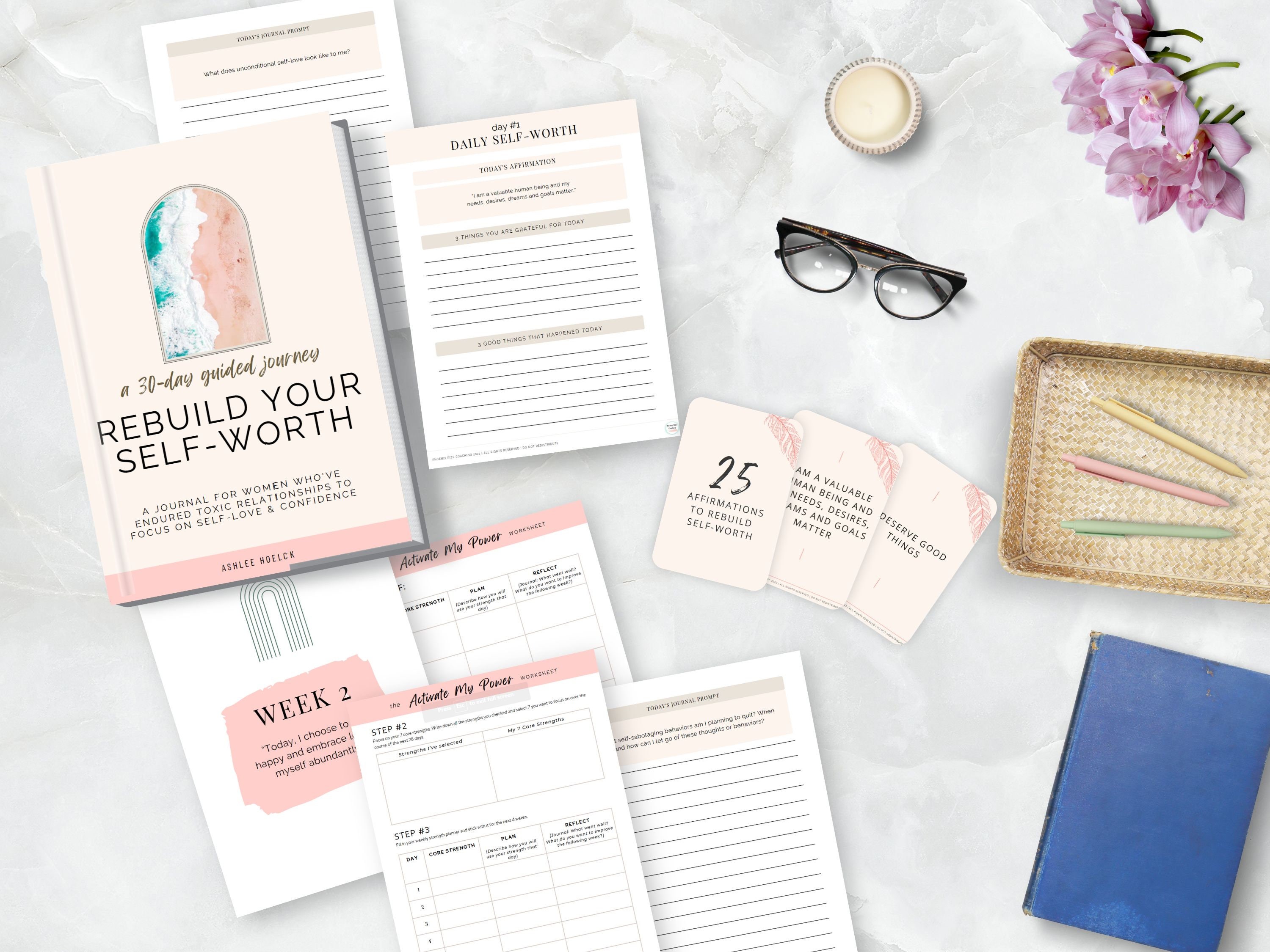 Rebuild Your Self Worth BUNDLE A 30-day Guided Journal - Etsy