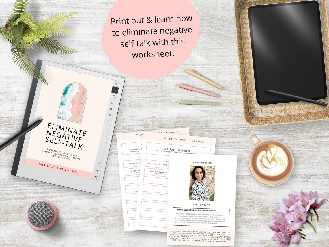 Self-worth Worksheet, Printable, Self-esteem, Inner Critic, Women, Self ...