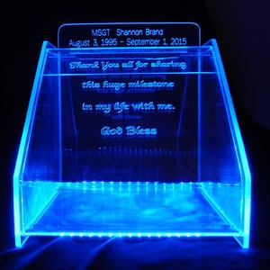LED Glowing Gift Card Box ...10 W X 12 H ... With Personalized ...