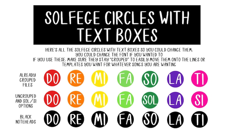 Note Template for Elementary Music Classroom Presentations - Solfege ...