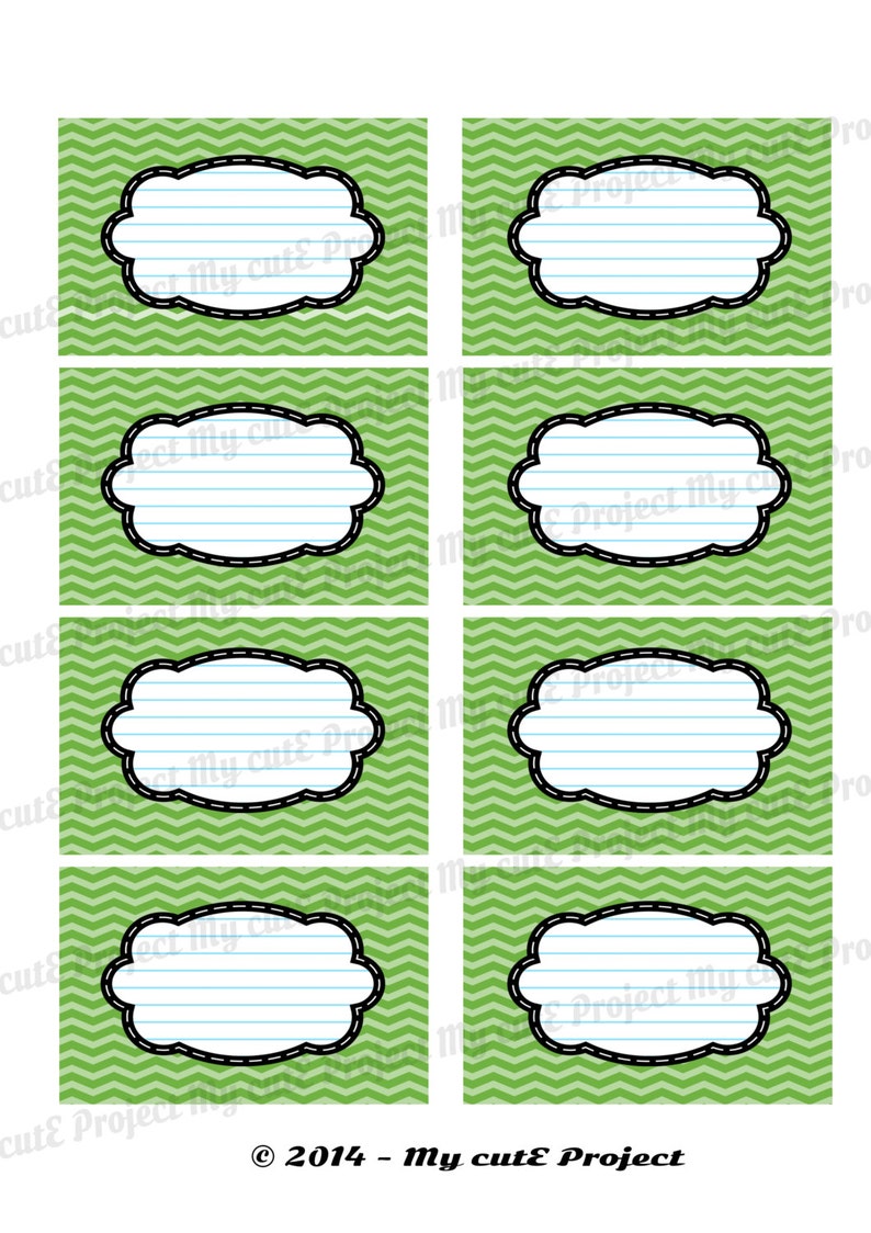 12 GIFT LABELS Printable CHEVRON Instant Download 3 - Etsy