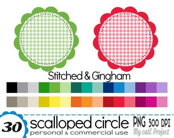 Gingham Circle | Etsy