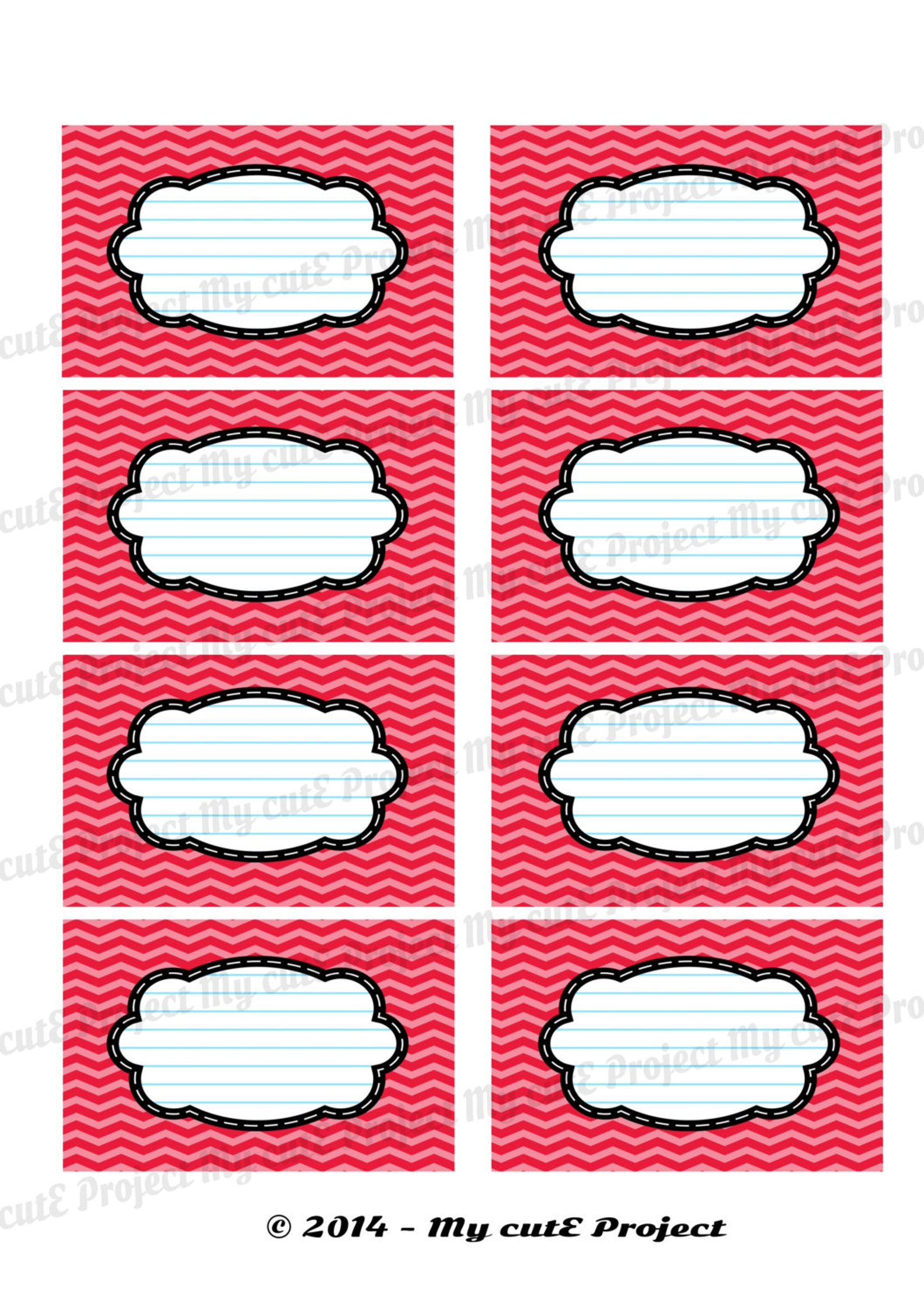 12 GIFT LABELS Printable CHEVRON Instant Download 3 - Etsy