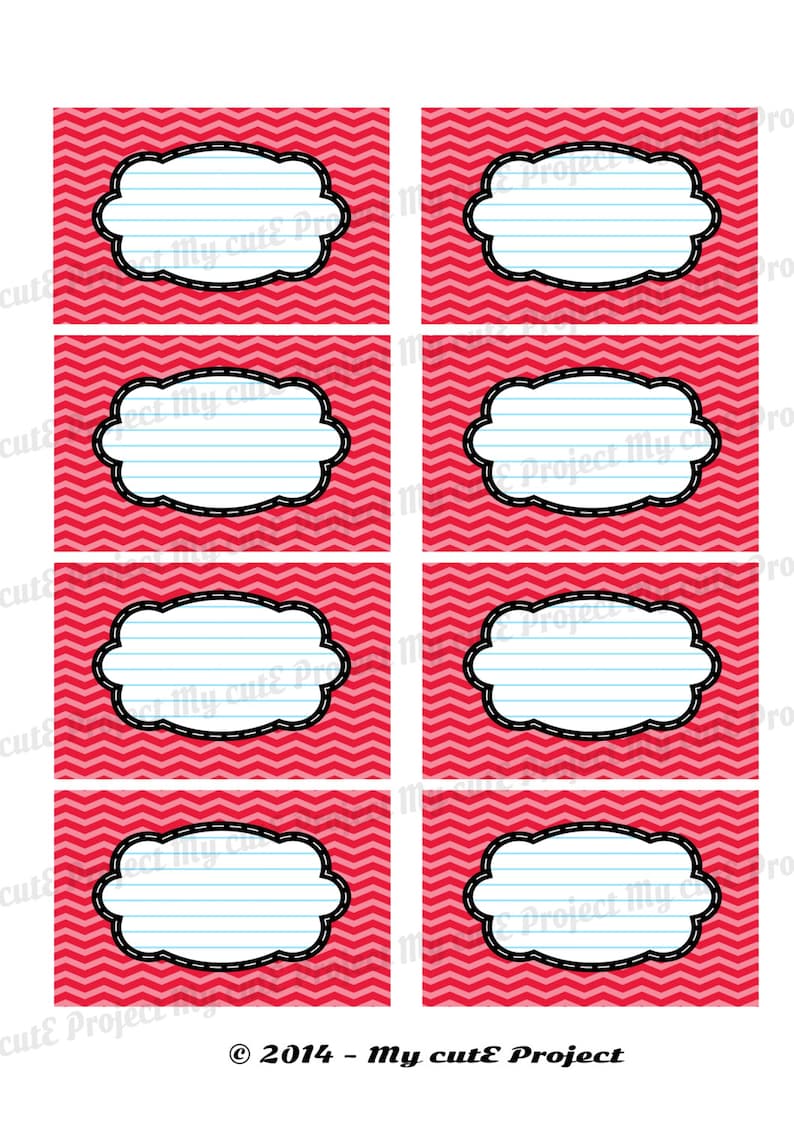 12 GIFT LABELS Printable CHEVRON Instant Download 3 - Etsy