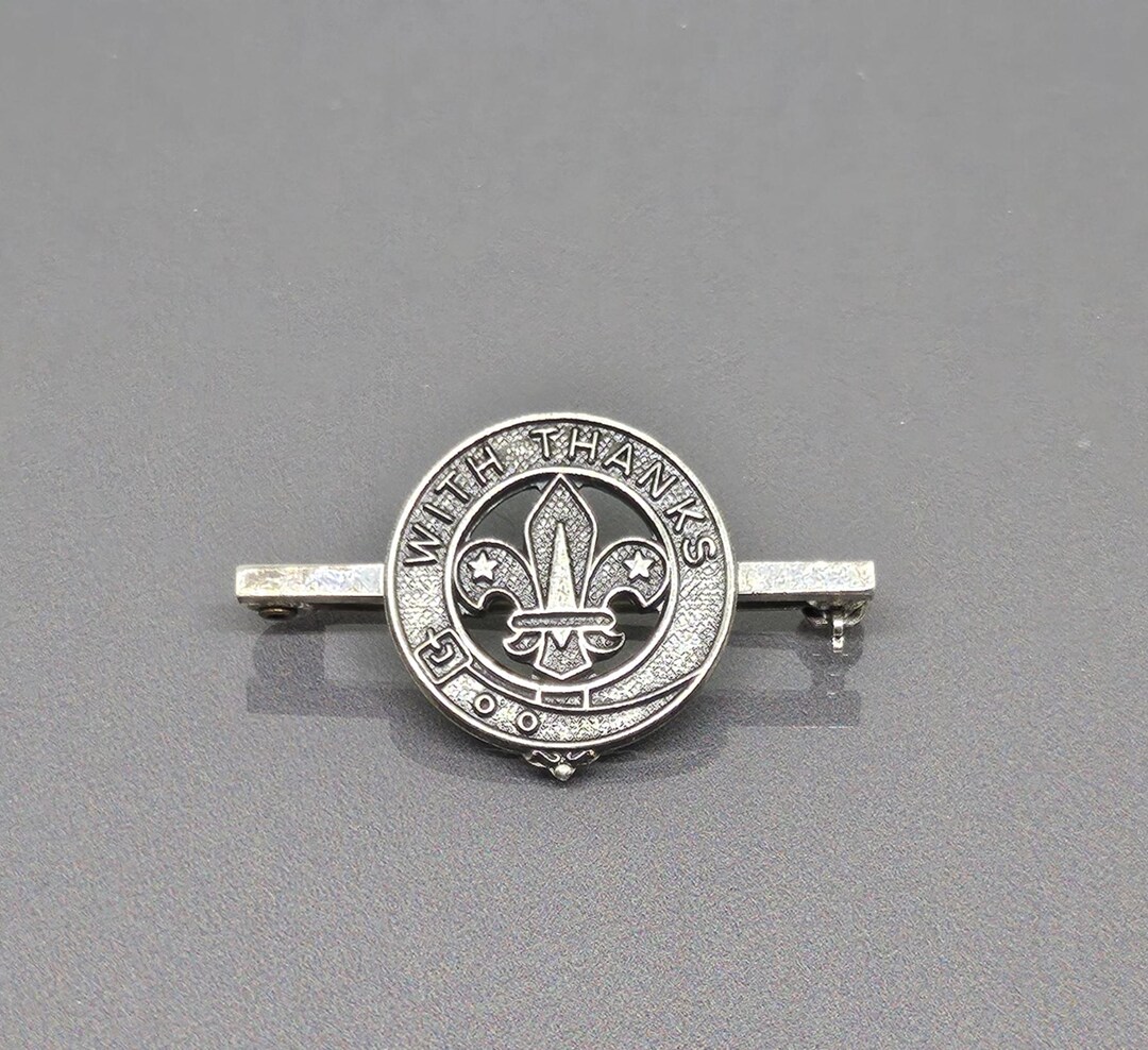 Vintage Scouts With Thanks Bar Badge 1982 Daniel George Collins DGC ...