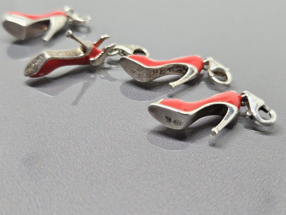 Thomas Sabo Red Enamel High Heel Shoe Dangle Winged High Heel Shoe ...
