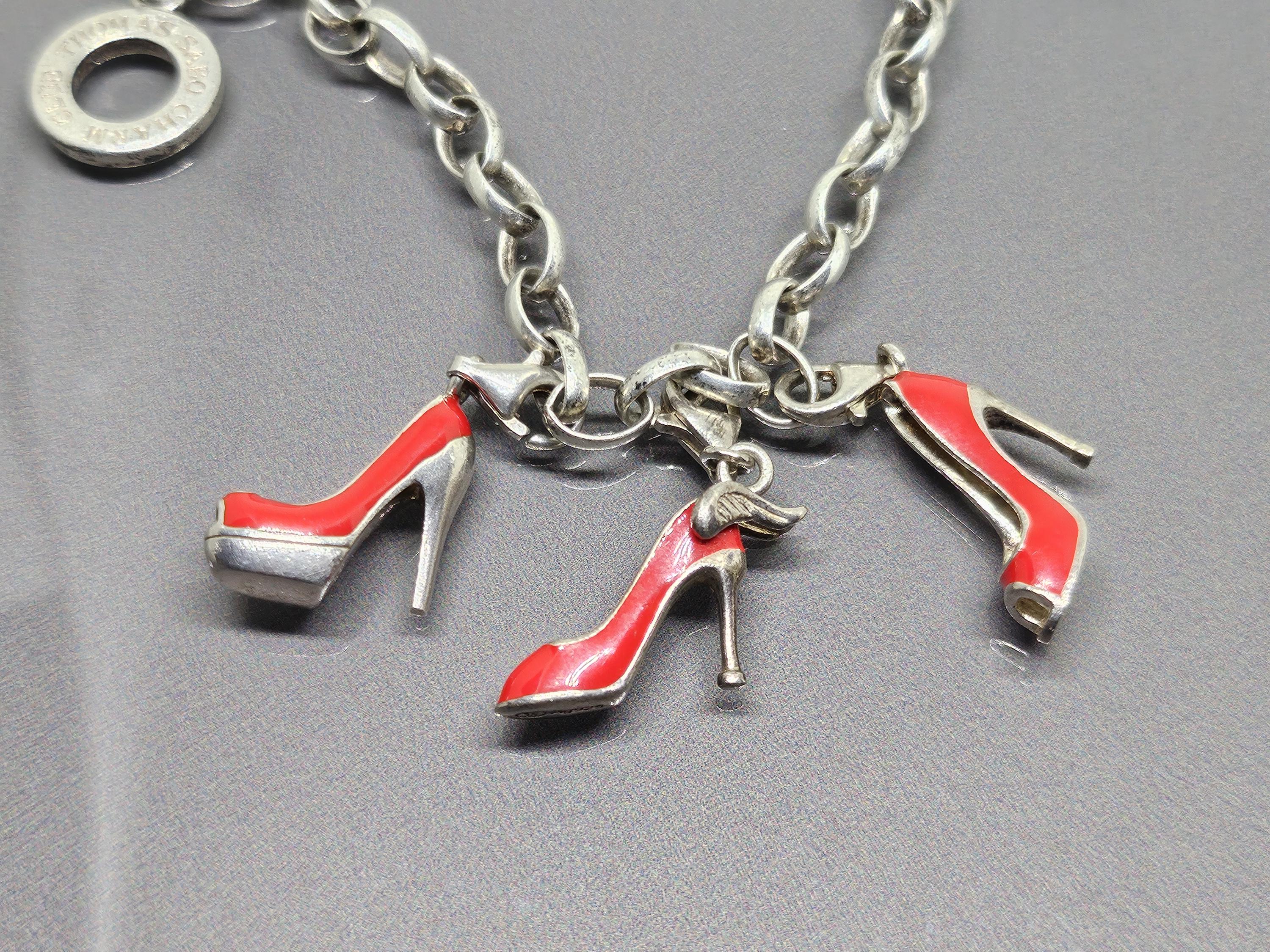 Thomas Sabo Red Enamel High Heel Shoe Dangle Winged High Heel Shoe ...