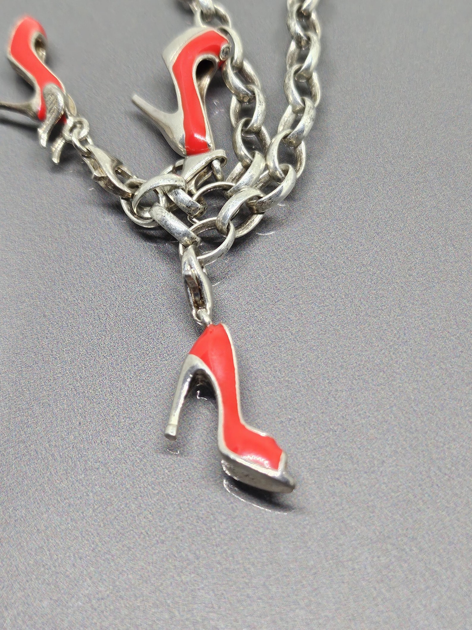 Thomas Sabo Red Enamel High Heel Shoe Dangle Winged High Heel Shoe ...