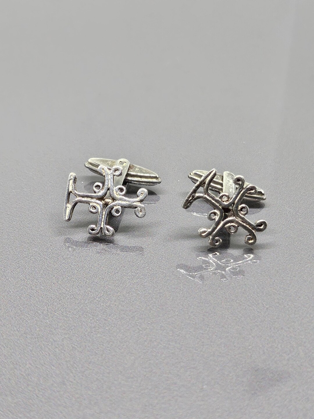 Vintage Scottish Cross Bullet Back Cufflinks Ola Gorie Style St Nicolas ...