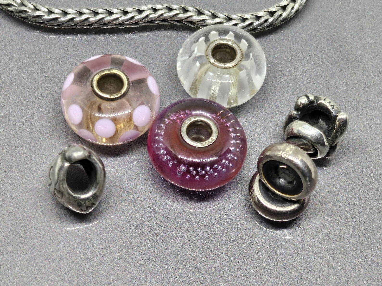 Trollbeads Charms Bead Charm Trollbeads Bracelet Trace Pink Hugging ...