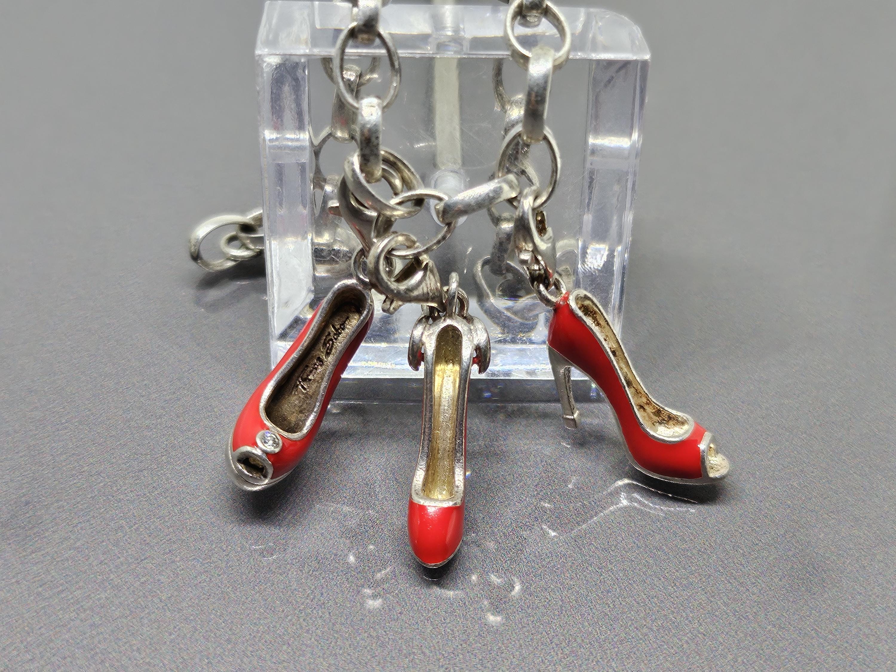 Thomas Sabo Red Enamel High Heel Shoe Dangle Winged High Heel Shoe ...