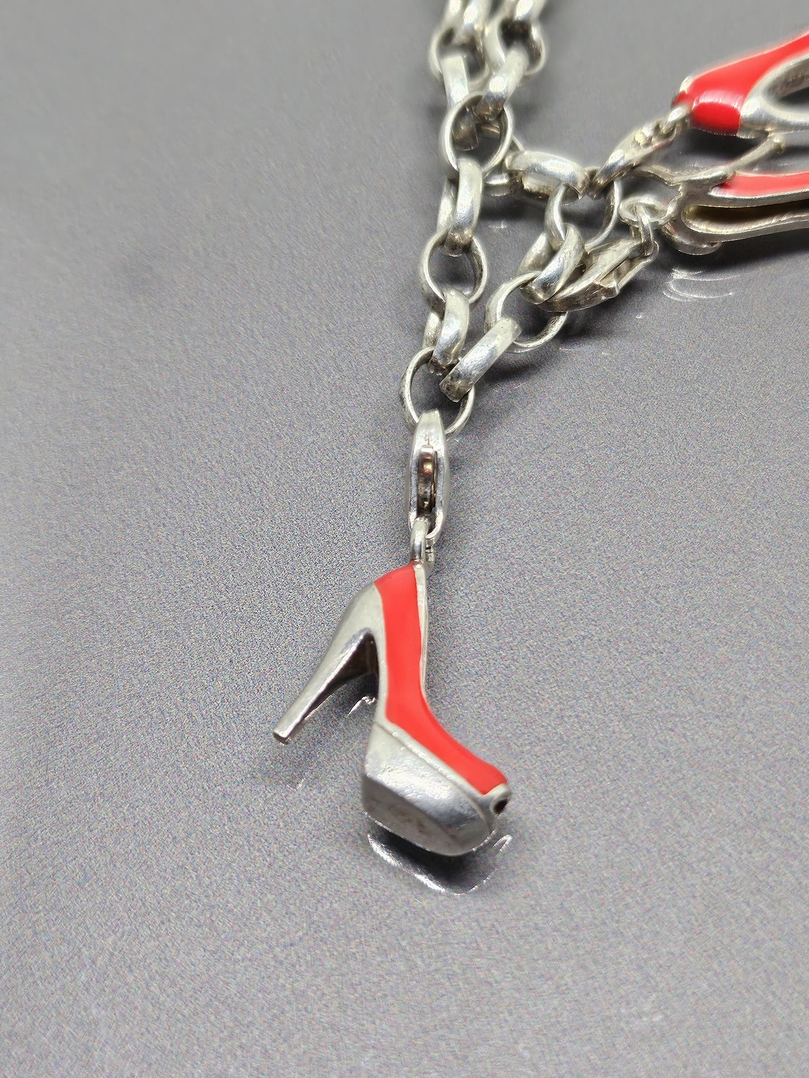 Thomas Sabo Red Enamel High Heel Shoe Dangle Winged High Heel Shoe ...