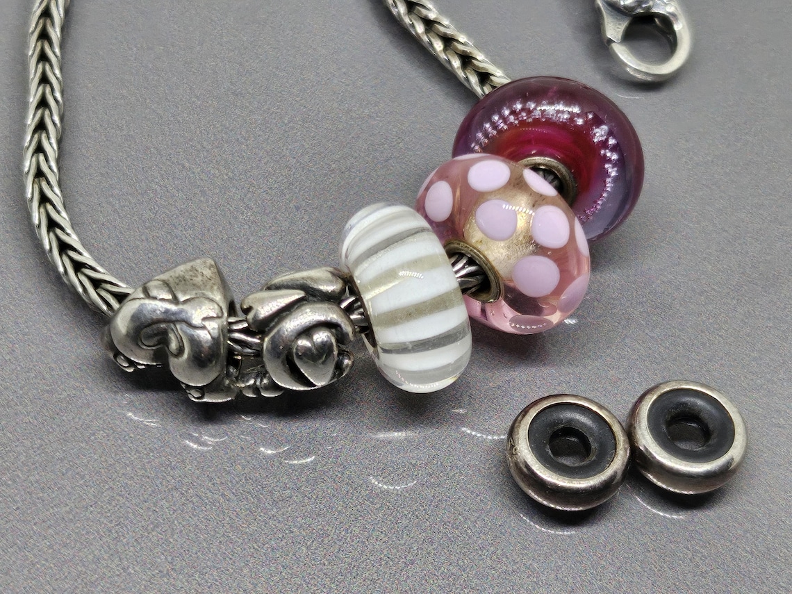 Trollbeads Charms Bead Charm Trollbeads Bracelet Trace Pink Hugging ...