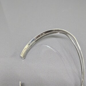 Double Wave Bangle Bracelet Open Wave Cuff Bravelet 925 Sterling Silver ...