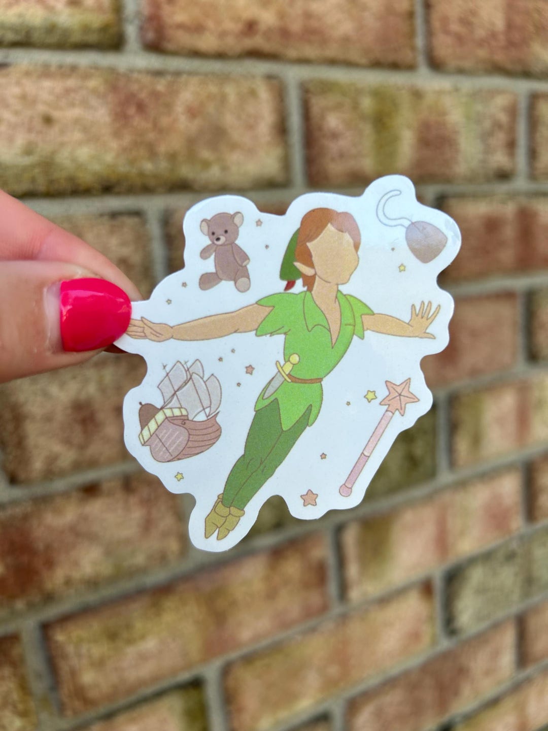 Peter Pan Soft Pastel Vinyl Sticker Water Resistant - Etsy