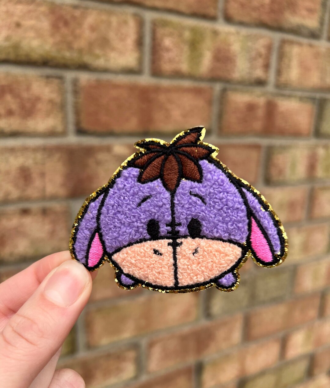 Eeyore Glitter Chenille Iron-on Patch - Etsy