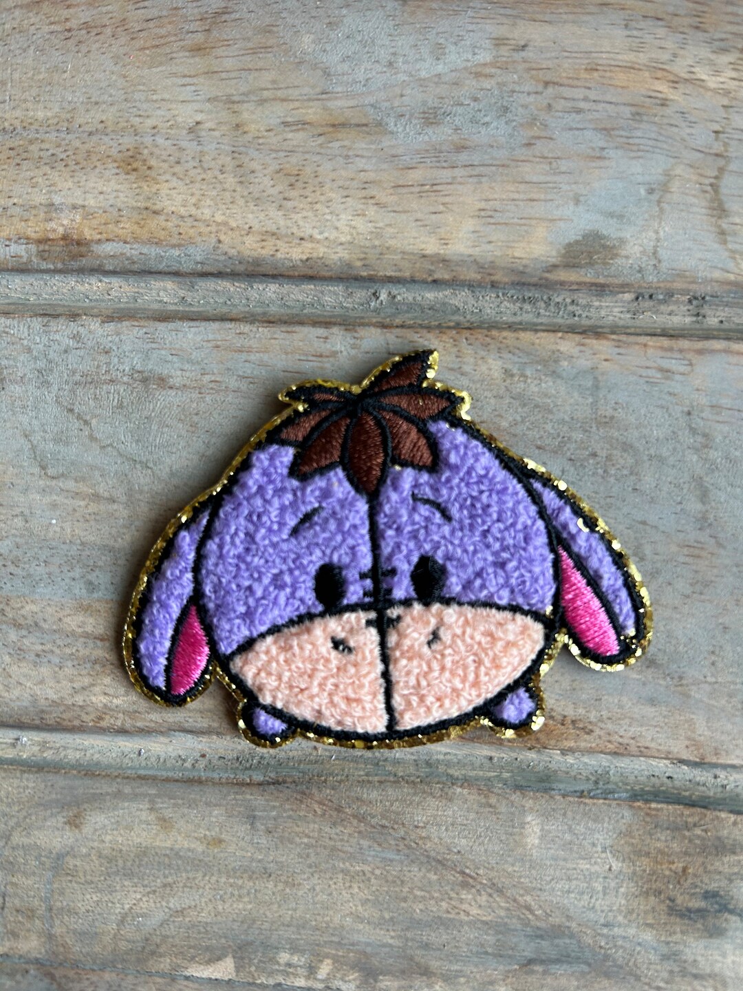 Eeyore Glitter Chenille Iron-on Patch - Etsy