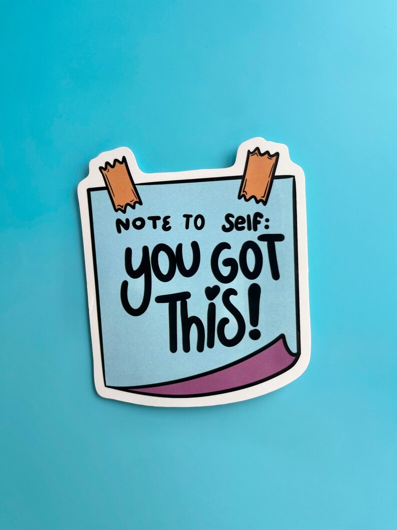 Positive Post-it Vinyl Sticker- Water Resistant - Etsy