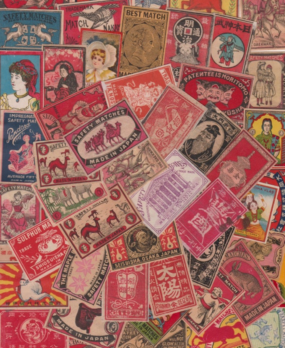 Matchbox Labels Pictures Pack Japan Meiji & Taisho Period | Etsy