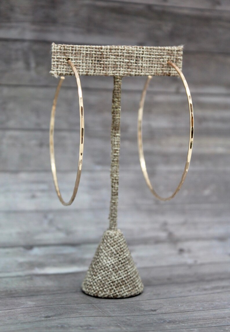 Simple Hammered Hoops - Etsy