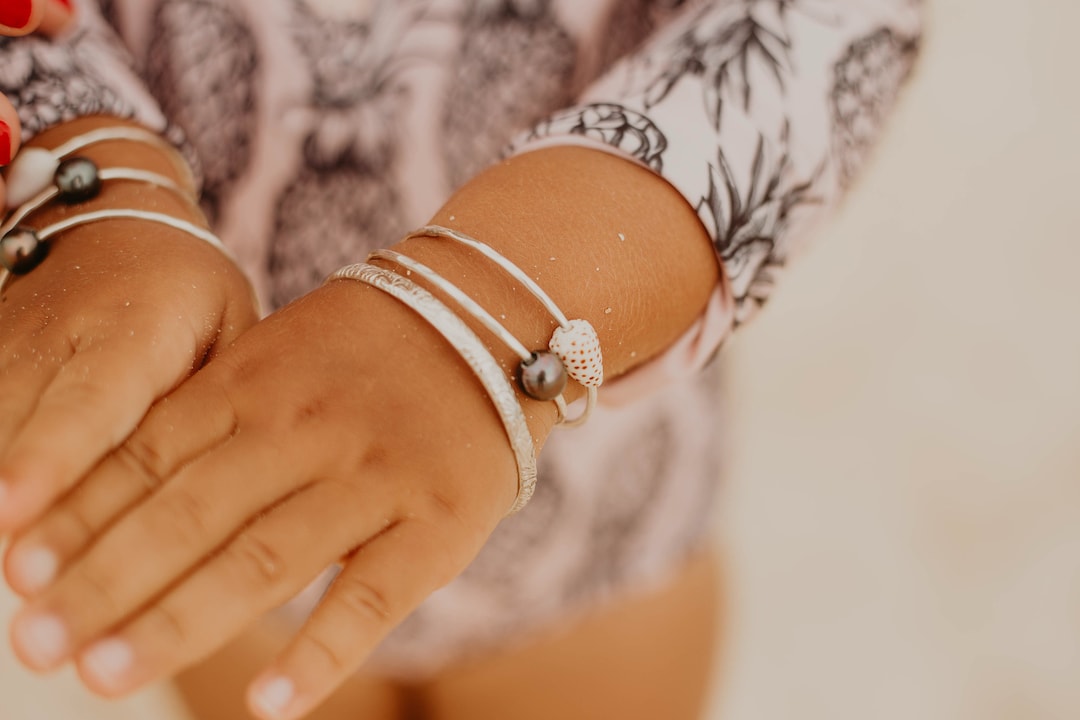Hawaiian Shell Baby Bangle: Sterling Silver or Goldfill - Etsy