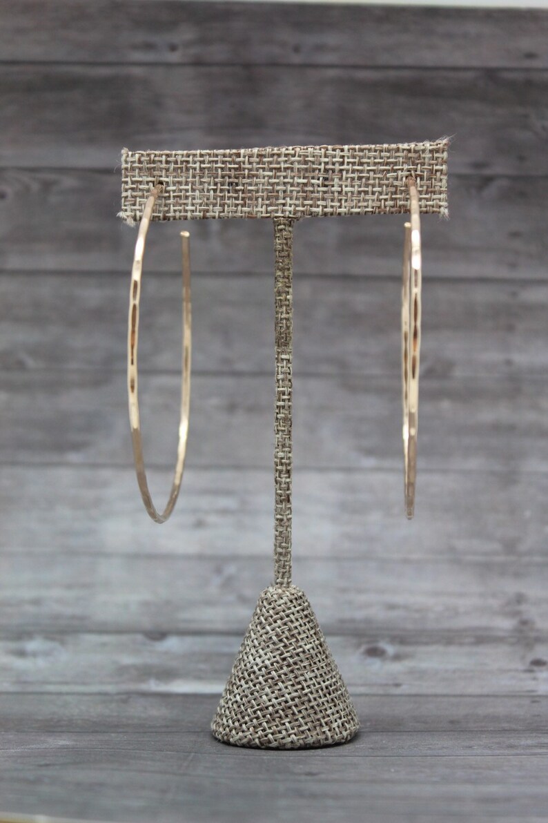 Simple Hammered Hoops - Etsy