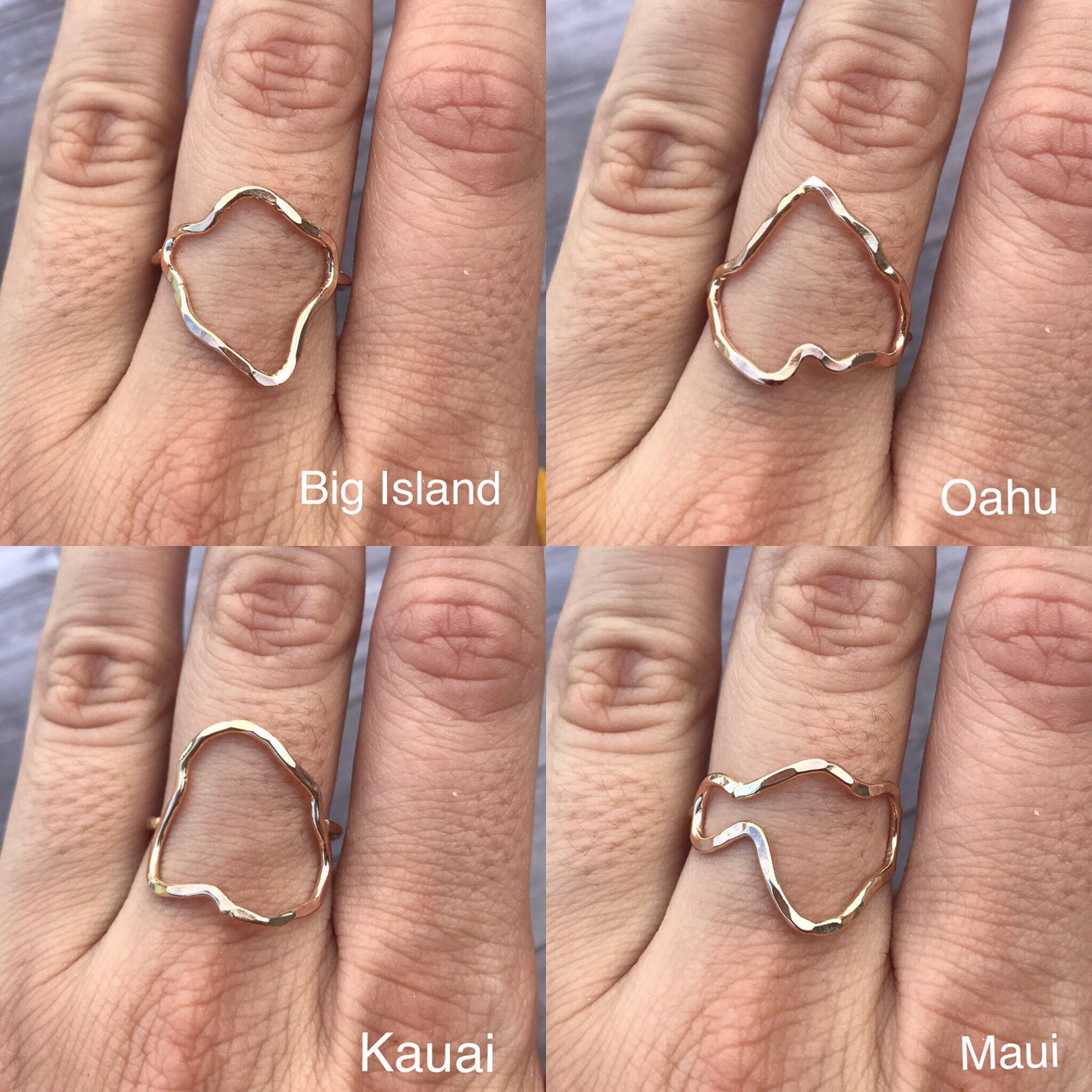 Hawaiian Island Rings | Etsy
