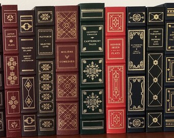 Franklin Library Books Collection, Full Leather Bound Books, Gold Gilt ...