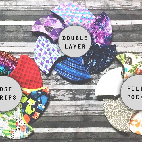 Flamingo Washable Face Mask With Nose Wire / Breathable Filter | Etsy