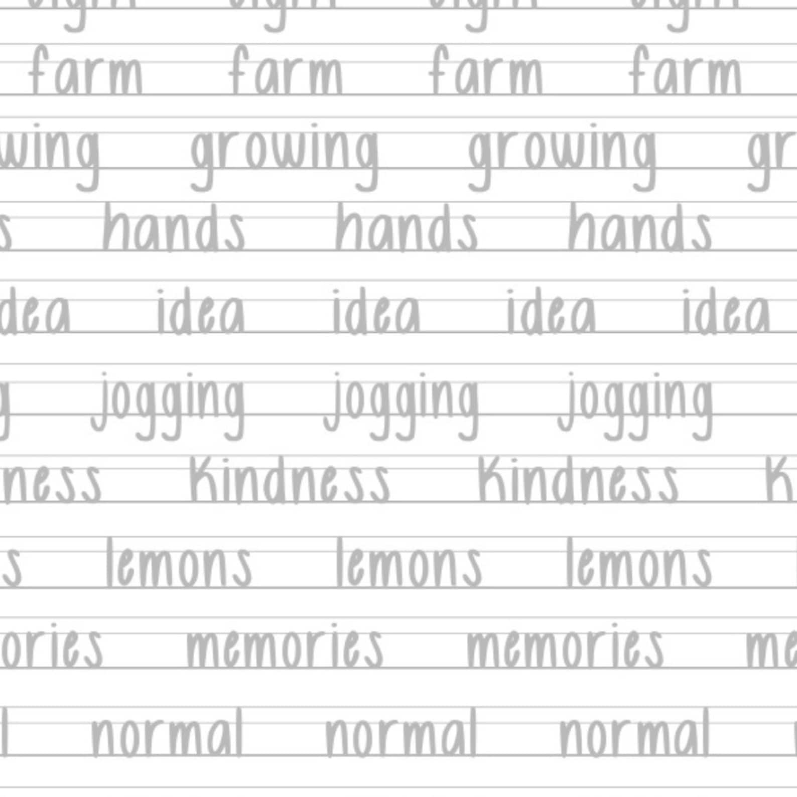Cute and Preppy Handwriting Worksheets, 10 Pages, College Notes, High ...
