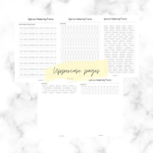 Cute and Preppy Handwriting Worksheets, 10 Pages, College Notes, High ...