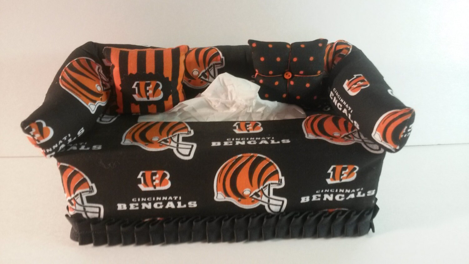 NFL Cincinnati Bengals Licensed Fabric Tissue Box Cover | Etsy