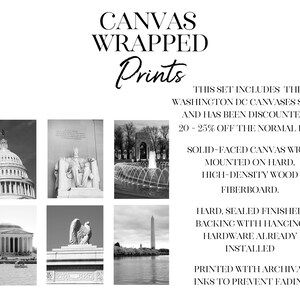 Washington DC Print Black and White Photography Set Set of 6 | Etsy
