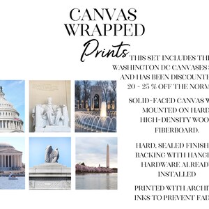 Washington DC Print, Black and White Photography Set, Set of 6 Vertical ...