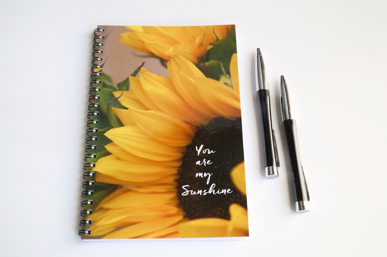 Sunflower Notebook, Spiral Notebook, Sunflower Gift, You Are My ...