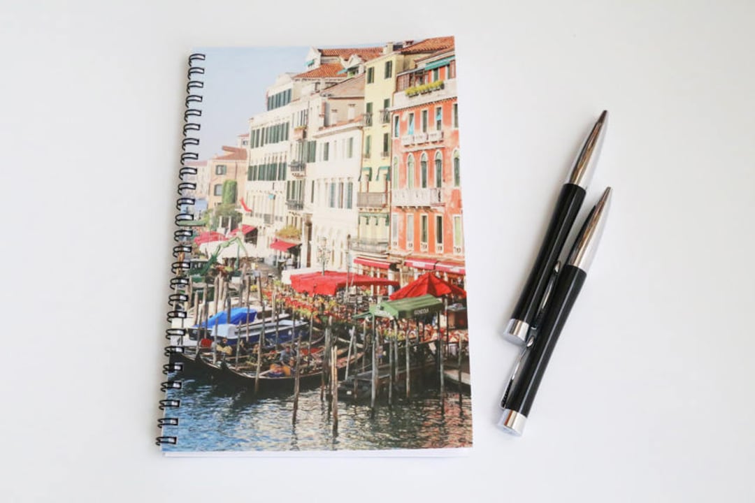 Travel Notebook, Italy Journal, Italy Gift, Venice Notebook, Spiral ...