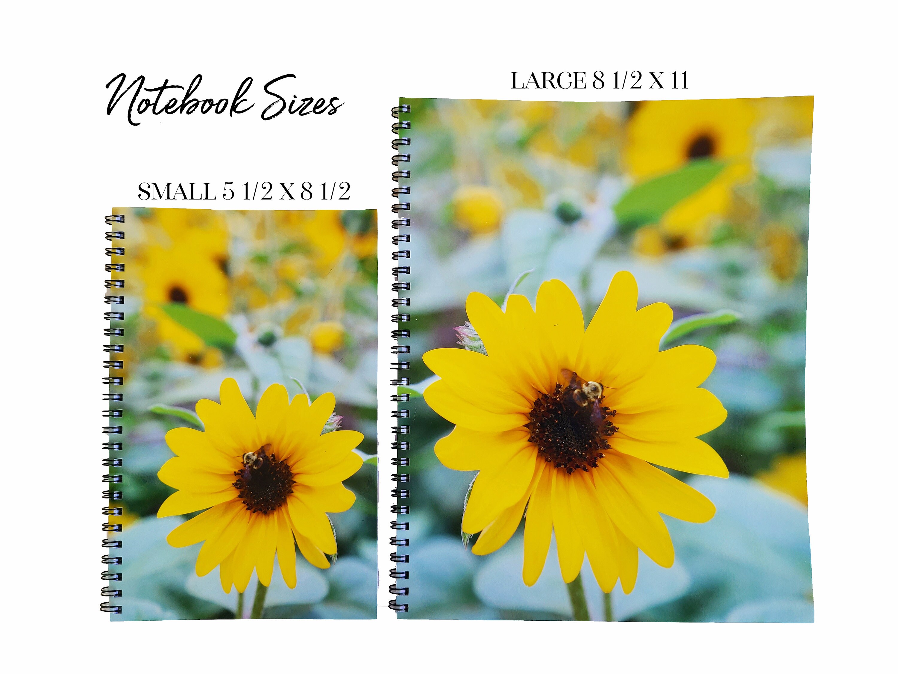 Sunflower Journal Lined Notebook Spiral Notebook Sunflower - Etsy