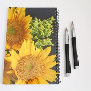 Sunflower Journal, Lined Notebook, Spiral Notebook, Sunflower, Create ...