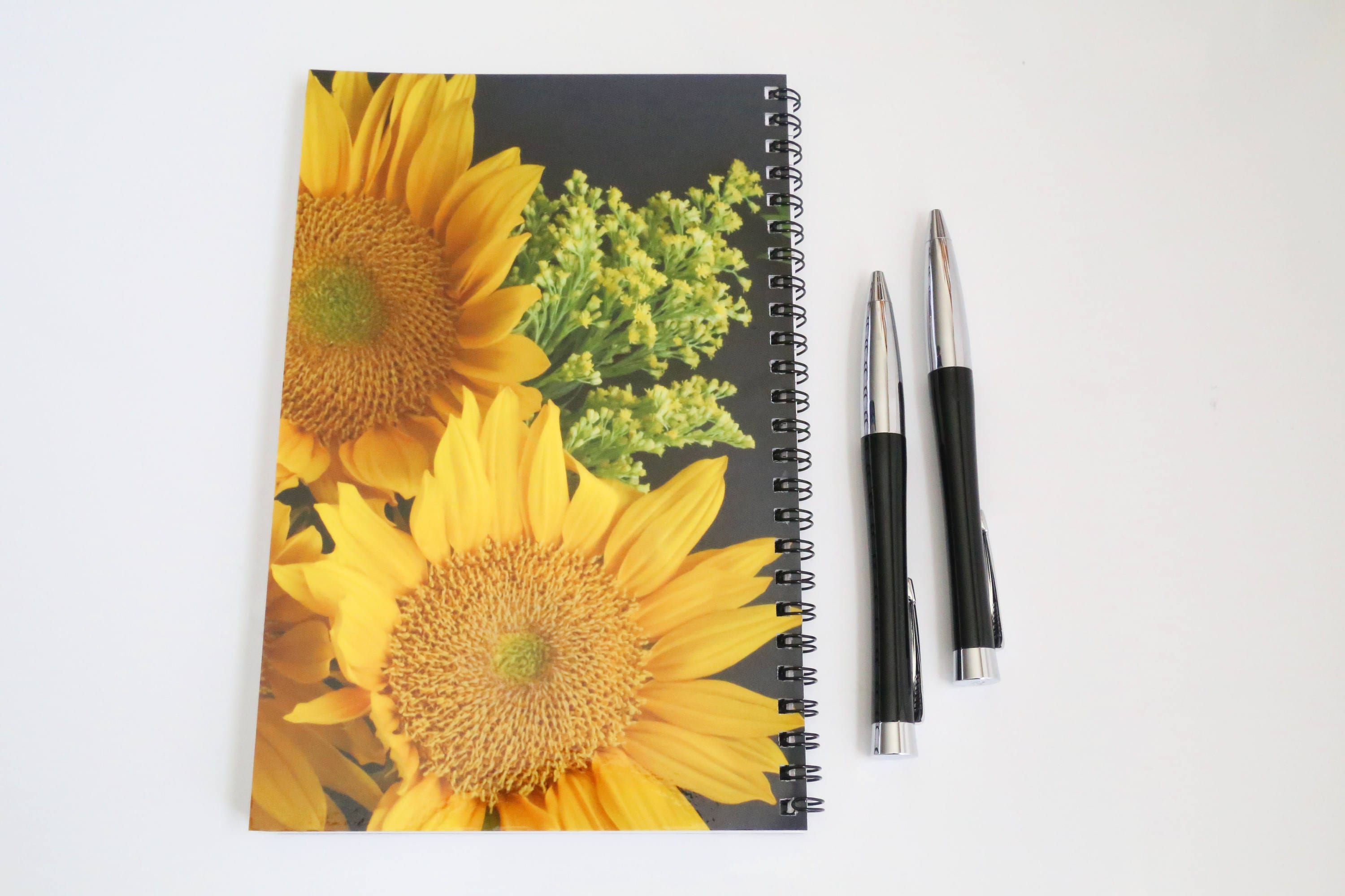 Sunflower Journal Lined Notebook Spiral Notebook Sunflower - Etsy