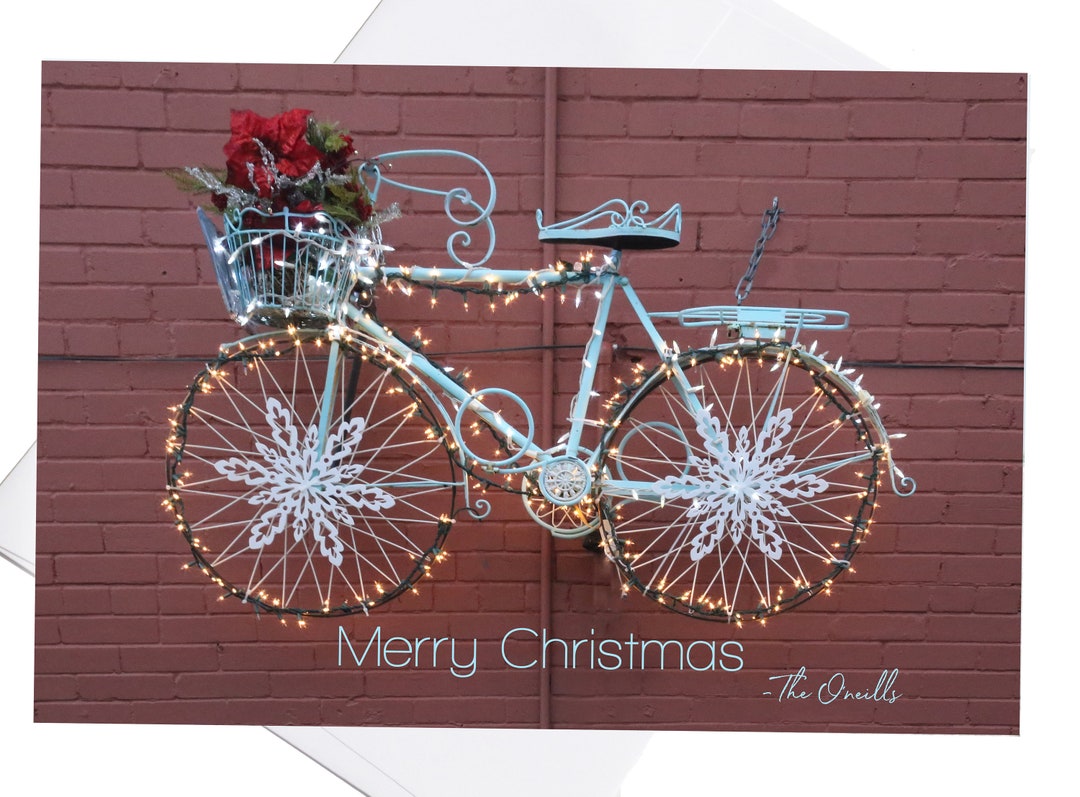 Bicycle Christmas Cards, Personalized Holiday Cards, Christmas Cards ...