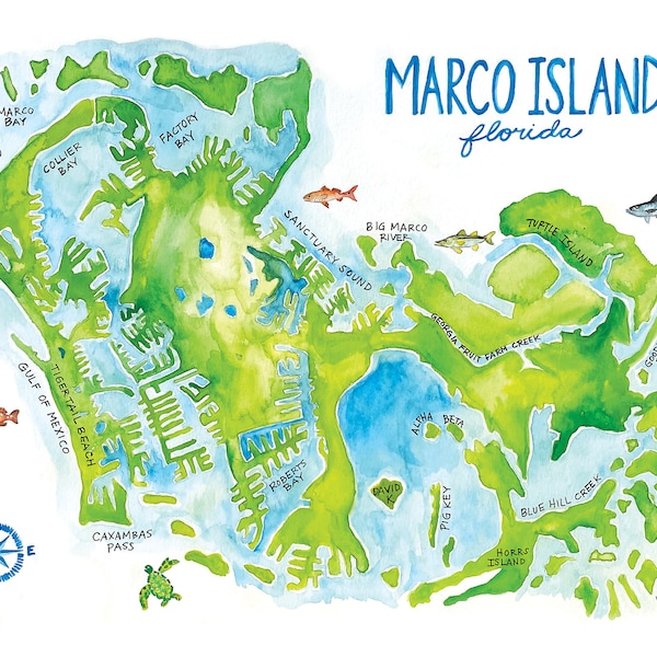 3 D Map of Marco Island - Etsy