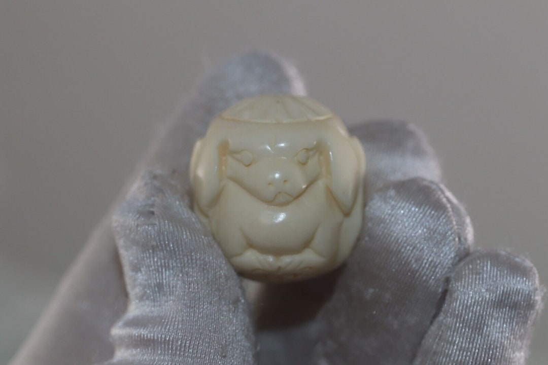 Antique OJIME Netsuke Slide Bead - Etsy