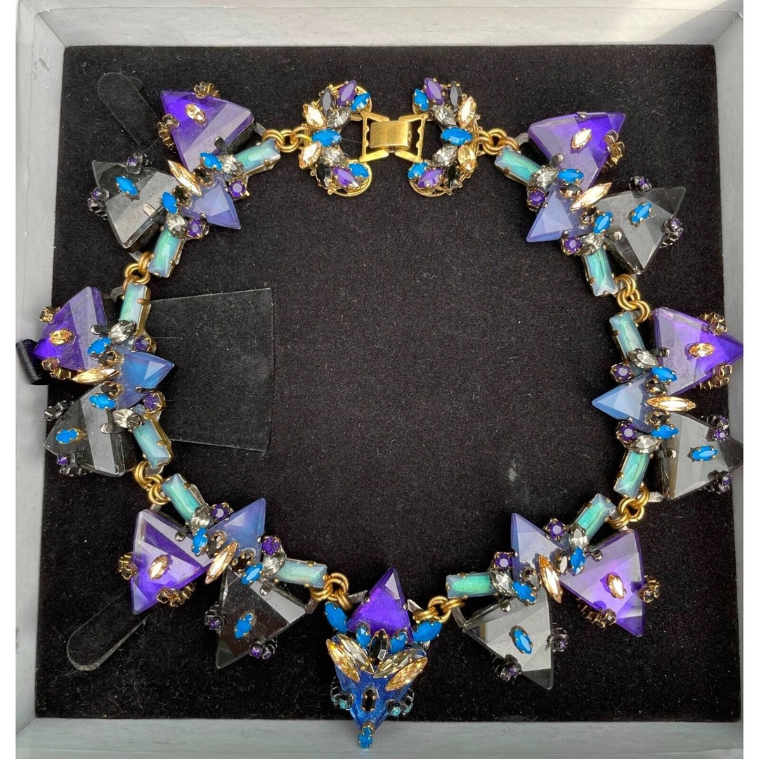 Massive Runway Crystal ERICKSON BEAMON Necklace Purple - Etsy