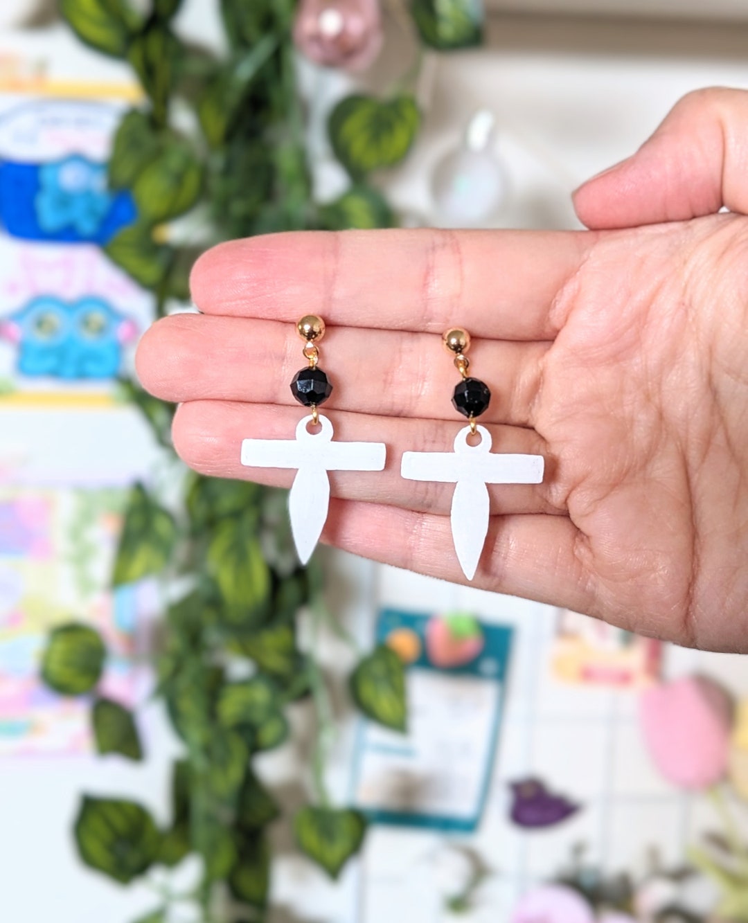 Shikigami Paper Bird Earrings Dangle Anime - Etsy