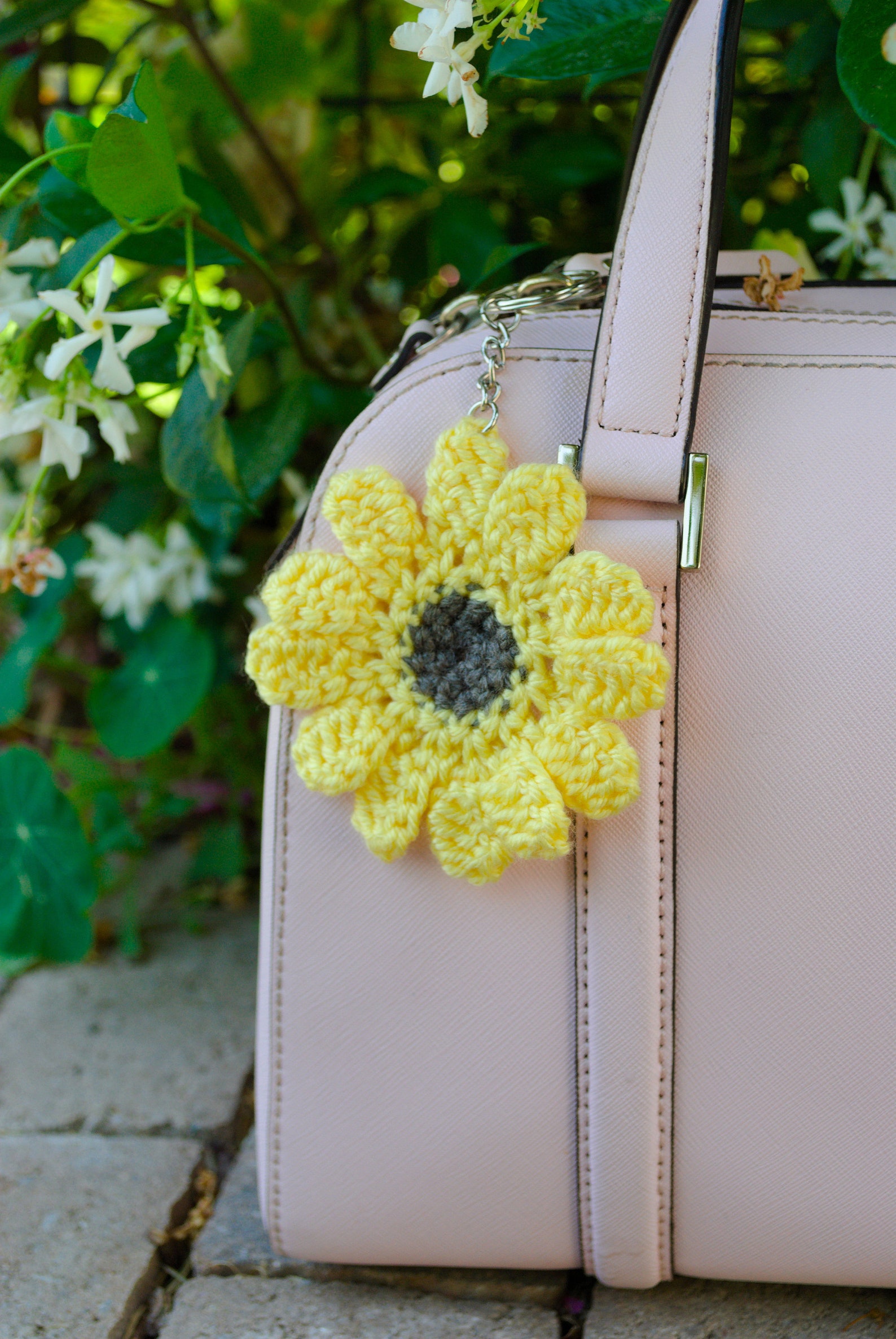 Crochet Sunflower Keychain | Etsy