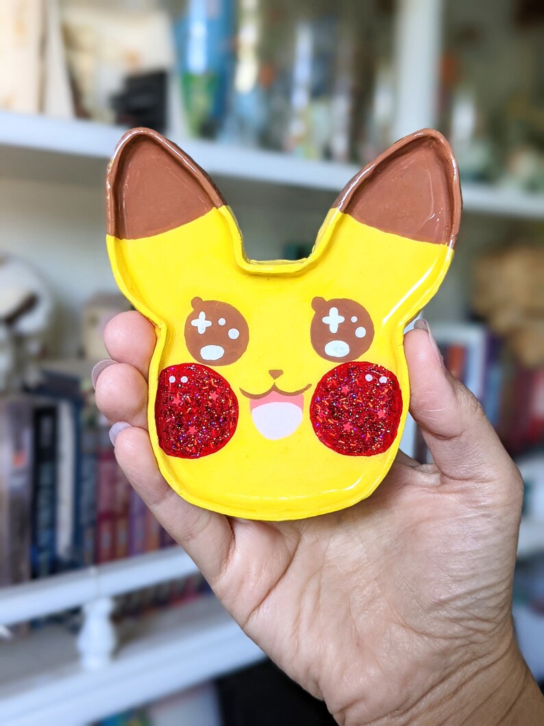 Pikachu Air Dry Clay Trinket Dish Pokemon Kawaii Cute - Etsy