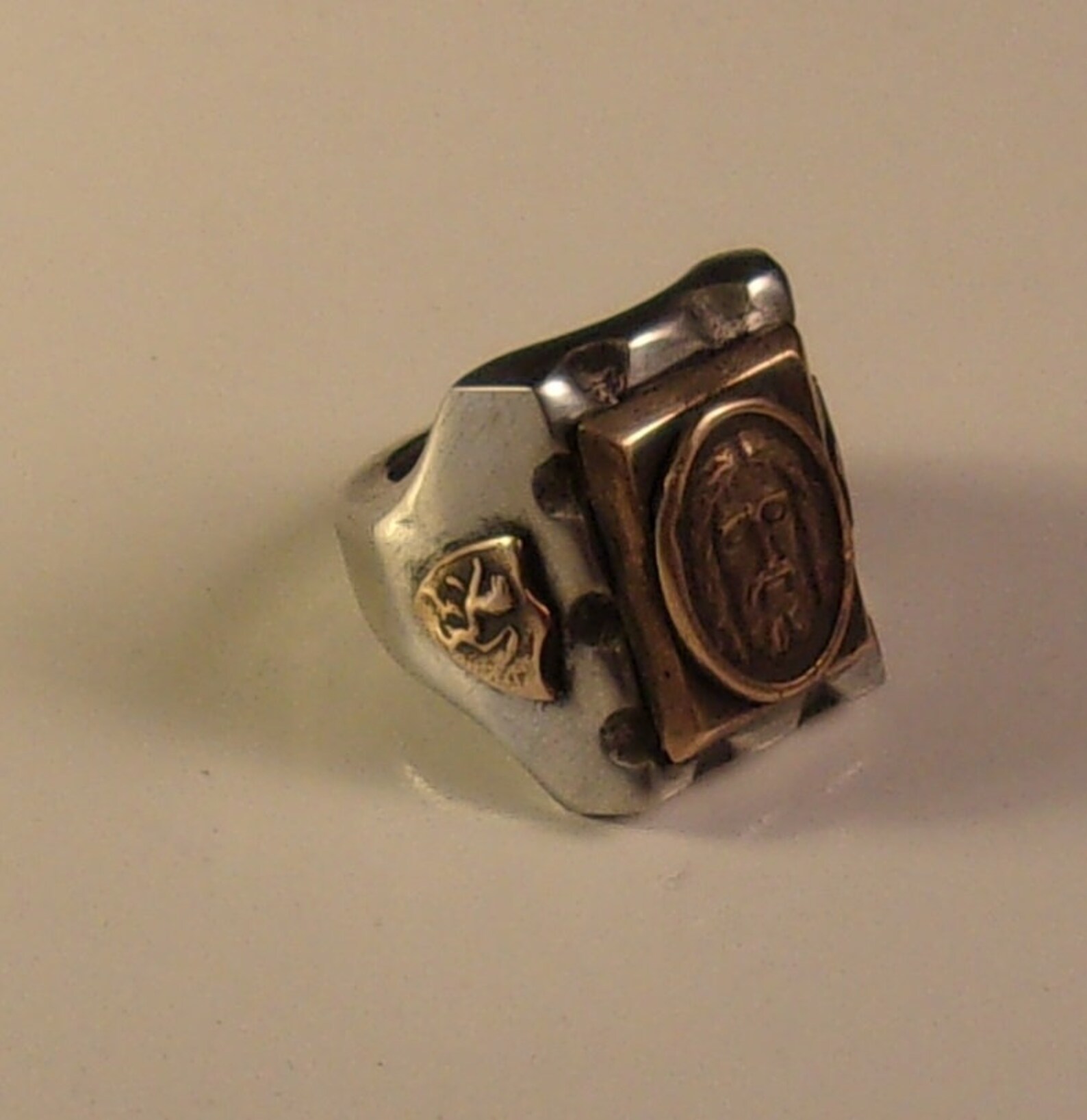 Sacred Shroud Ring Mexican Biker Ring Souvenir Ring Face of - Etsy