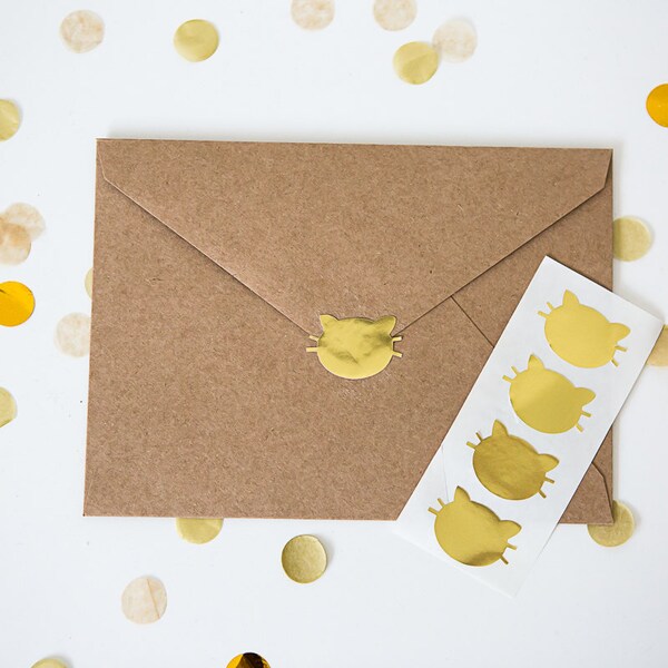 Gold Foil Stickers - Etsy