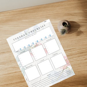 Daily Checklist, 7 Day Planner Checklist - Etsy