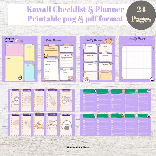 Checklist Kawaii - Etsy